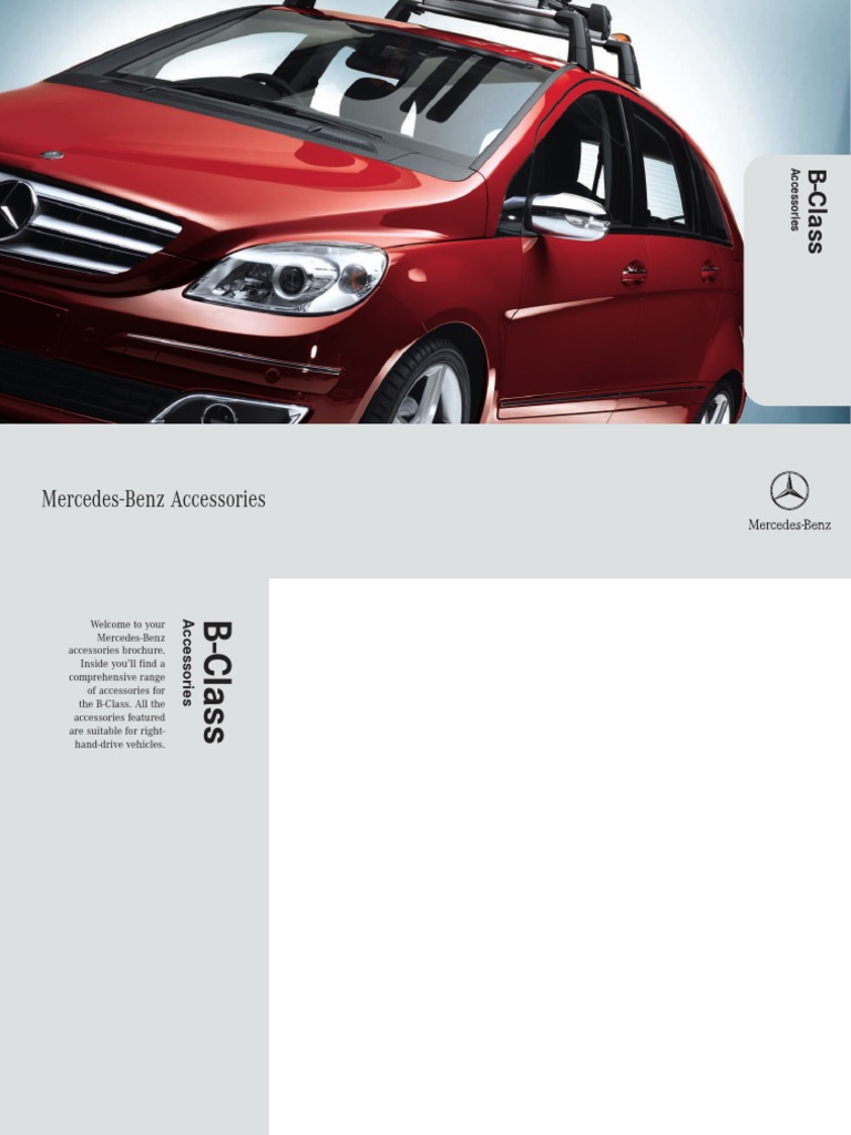 Mercedes B-Class Accessories List | PDF | Trunk (Car) | Motor Vehicle