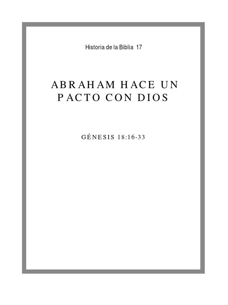 Abraham Hace Un Pacto Con Dios | PDF | Abrahán | Viejo Testamento