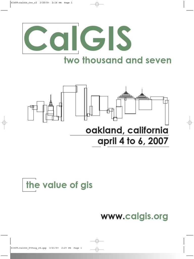 CALGIS 2007 Printed Program | PDF | Geographic Information System ...
