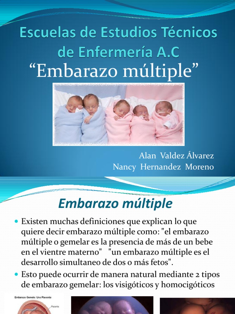 Embarazo Multiple para Exponer | PDF | Nacimientos Múltiples | El embarazo