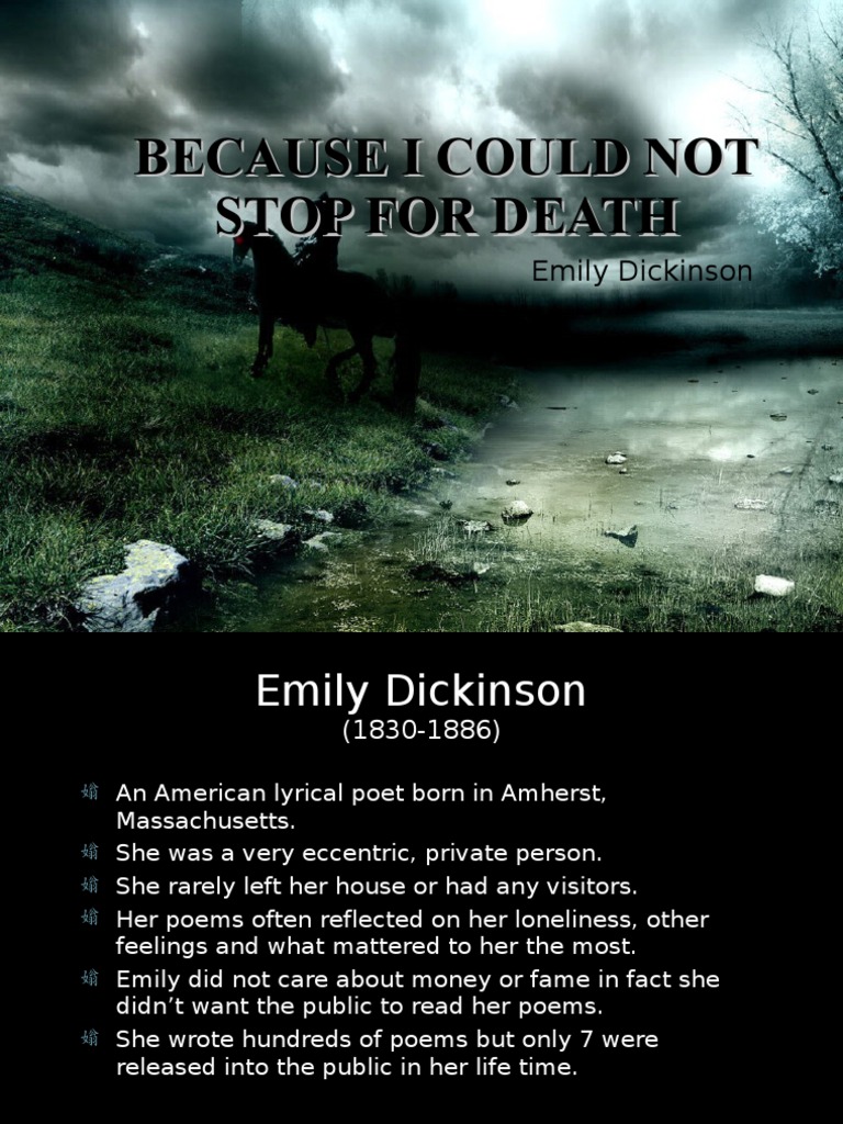 Because I Could Not Stop For Death | PDF | Emily Dickinson