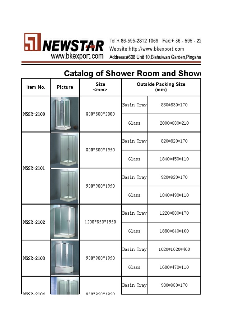 Catalog of Shower Room and Panel | PDF | Sink | Domestic Life