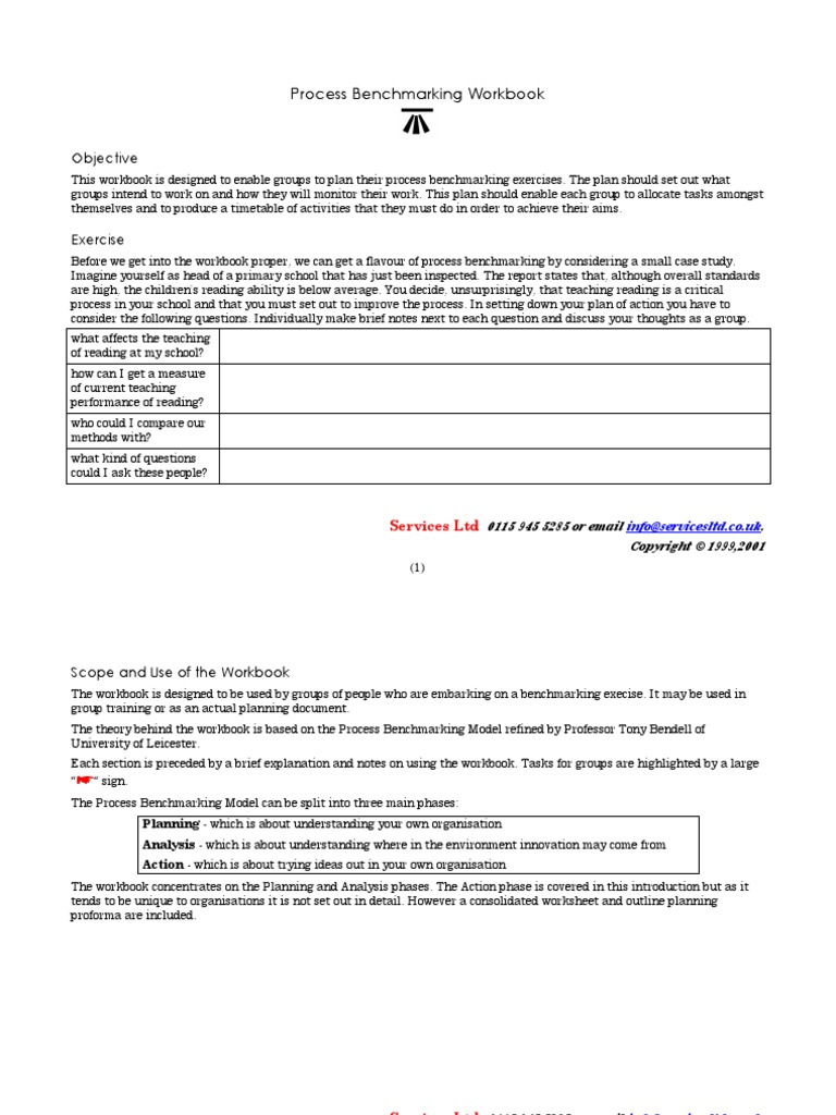 Benchmark Workbook | PDF