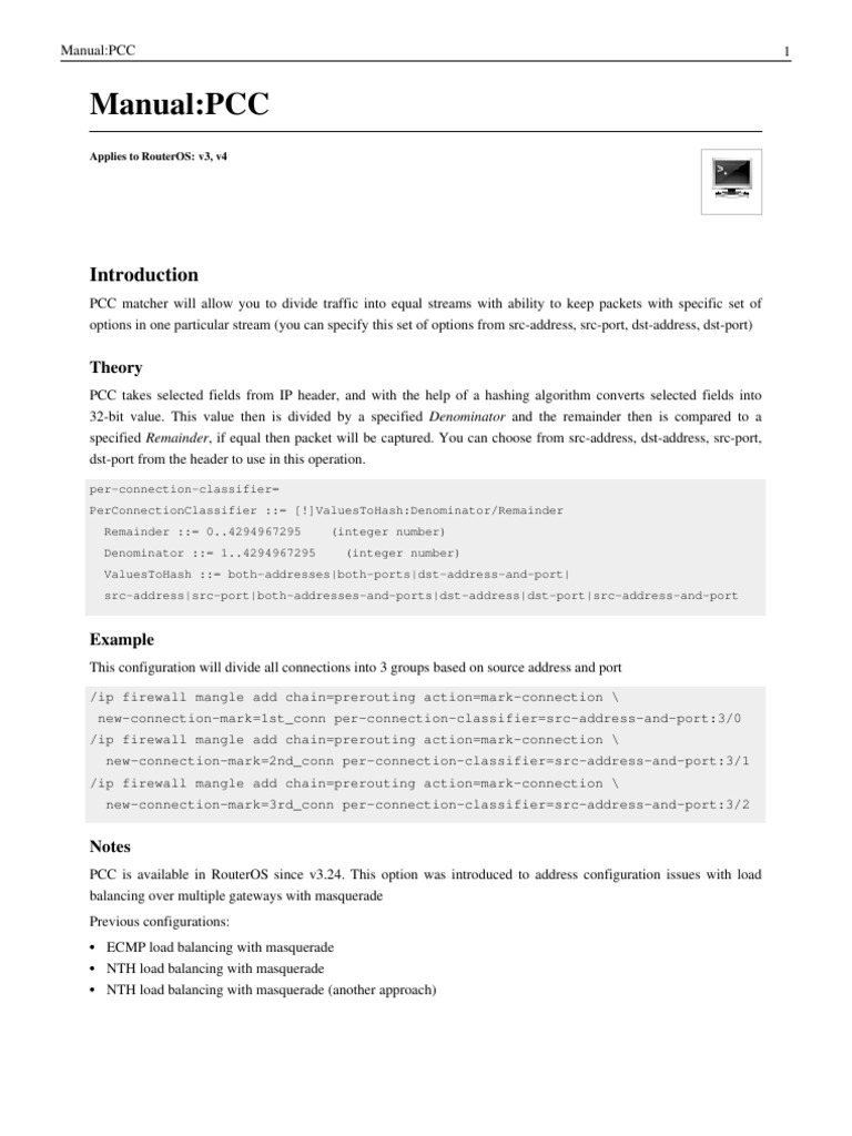 Manual PCC | PDF | Ip Address | Firewall (Computing)
