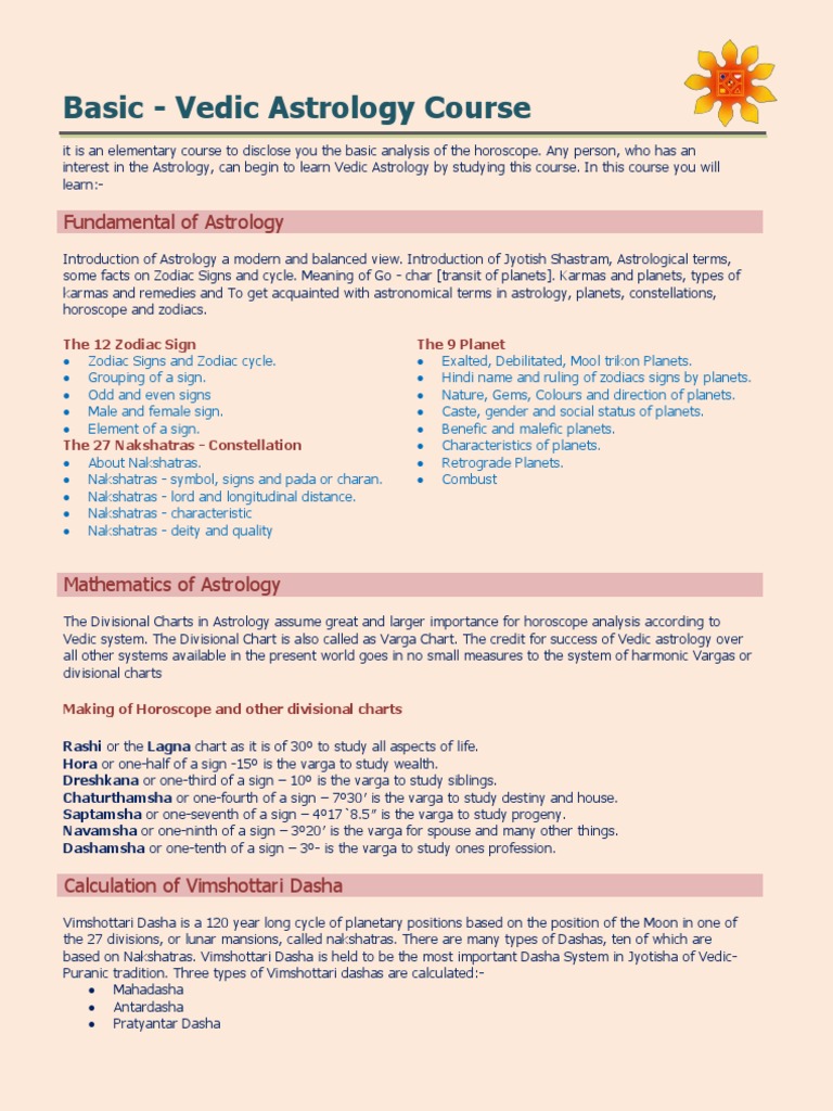Basic Astrology | PDF | Hindu Astrology | Astrological Sign