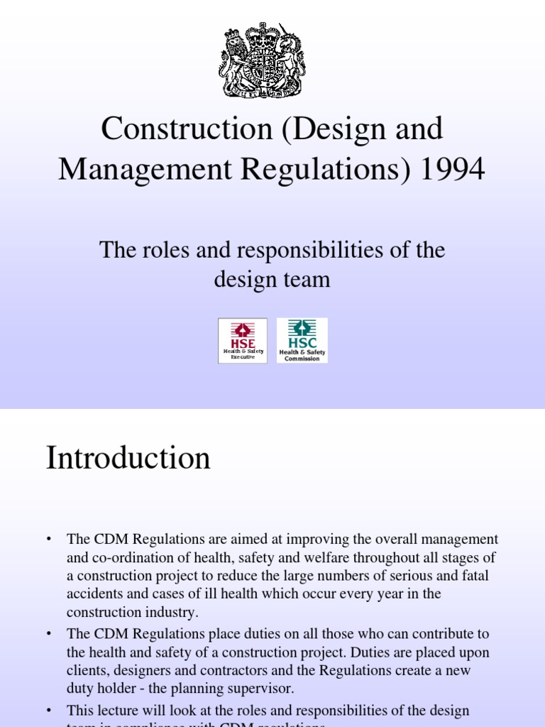 CDM | PDF | Occupational Safety And Health | Prevention