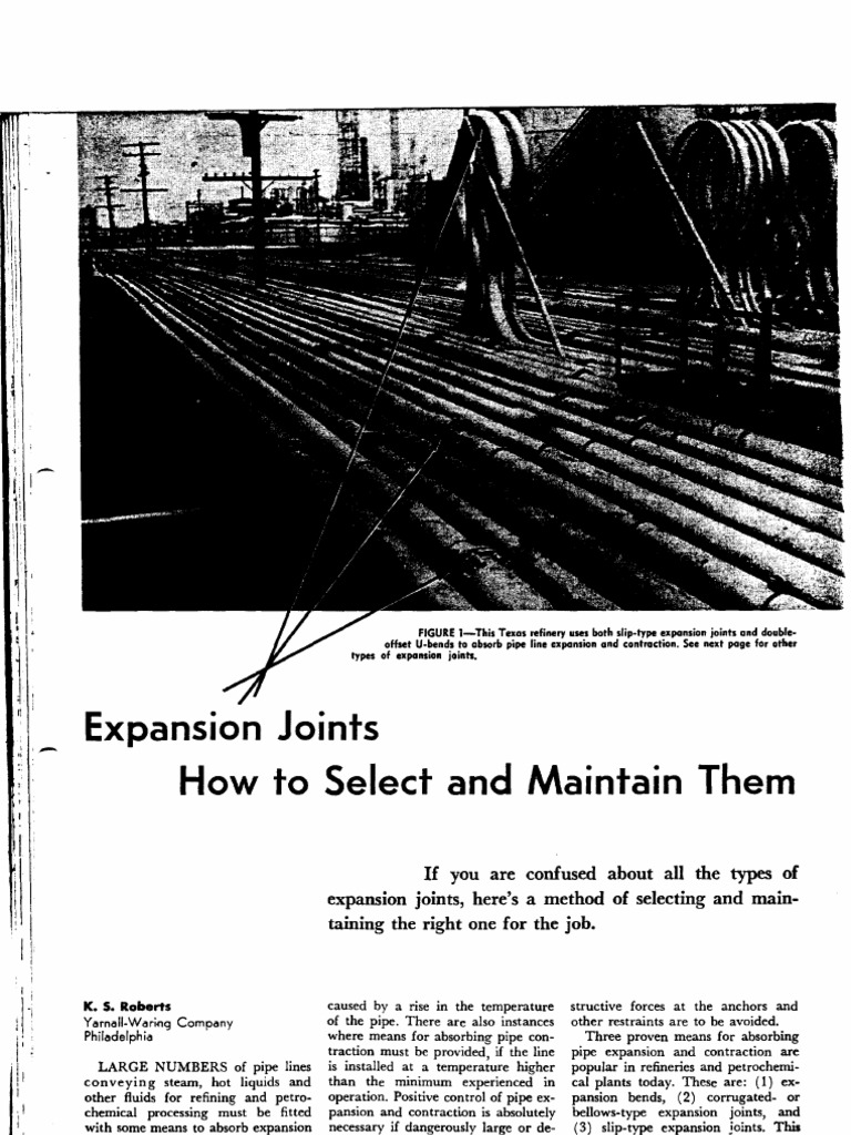 Expansion Joints How To Select and Maintain Them | Download Free PDF ...