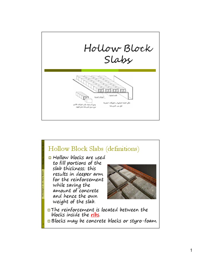 Hollow Block Slabs | PDF
