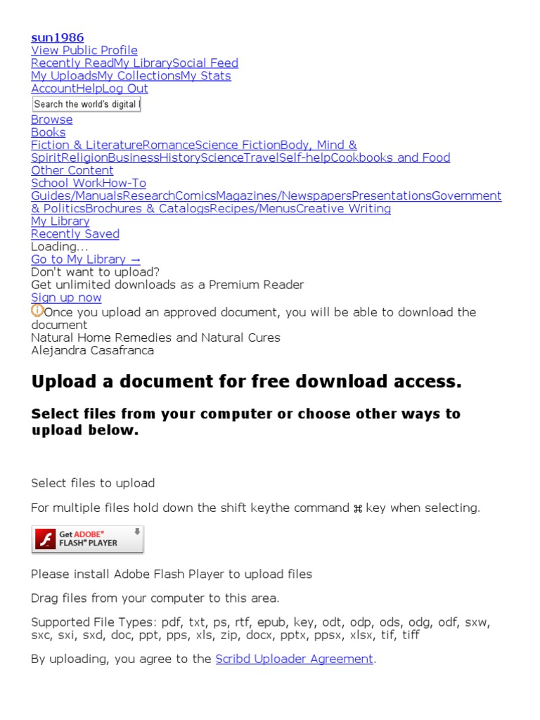 Upload A Document For Free Download Access.: Select Files From Your Computer or Choose Other ...