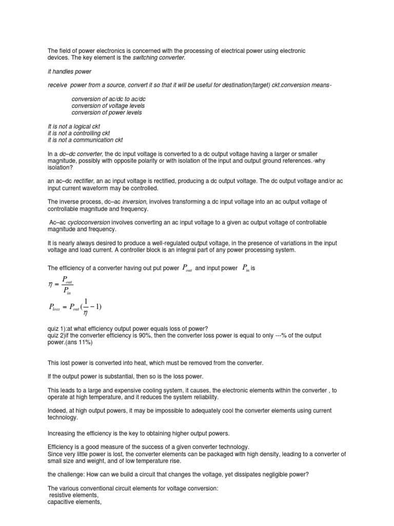 Power Electronics Notes | Download Free PDF | Electronic Filter ...