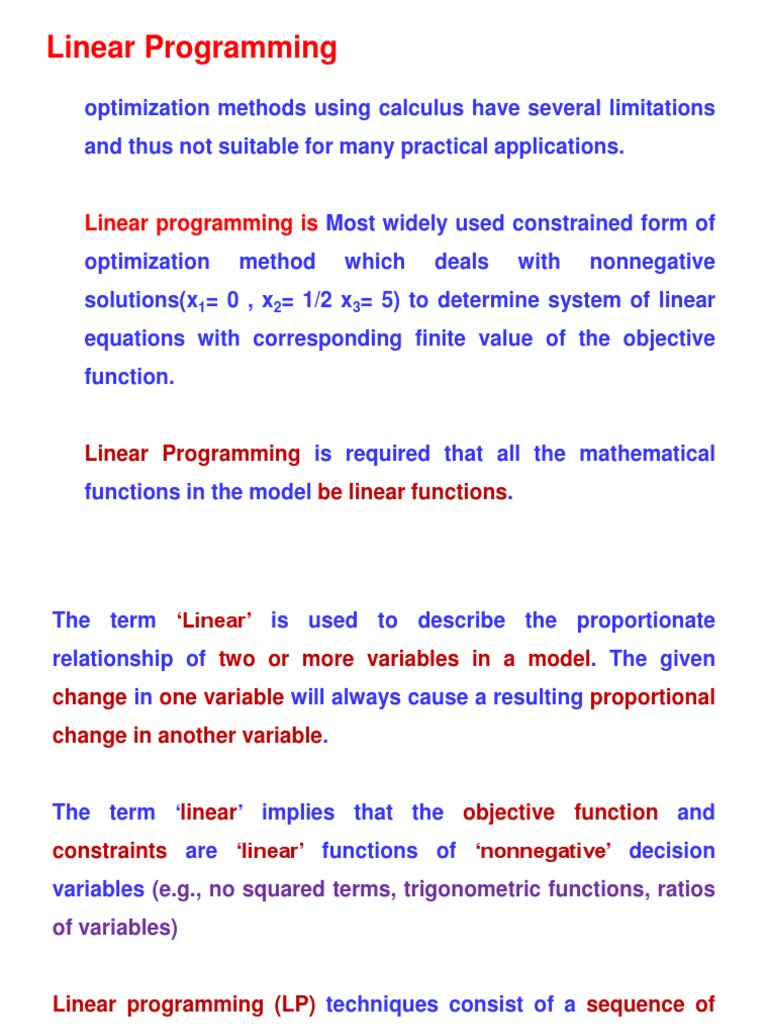 PowerPoint Presentation (3036922) - 2 | PDF | Linear Programming | Mathematical Optimization