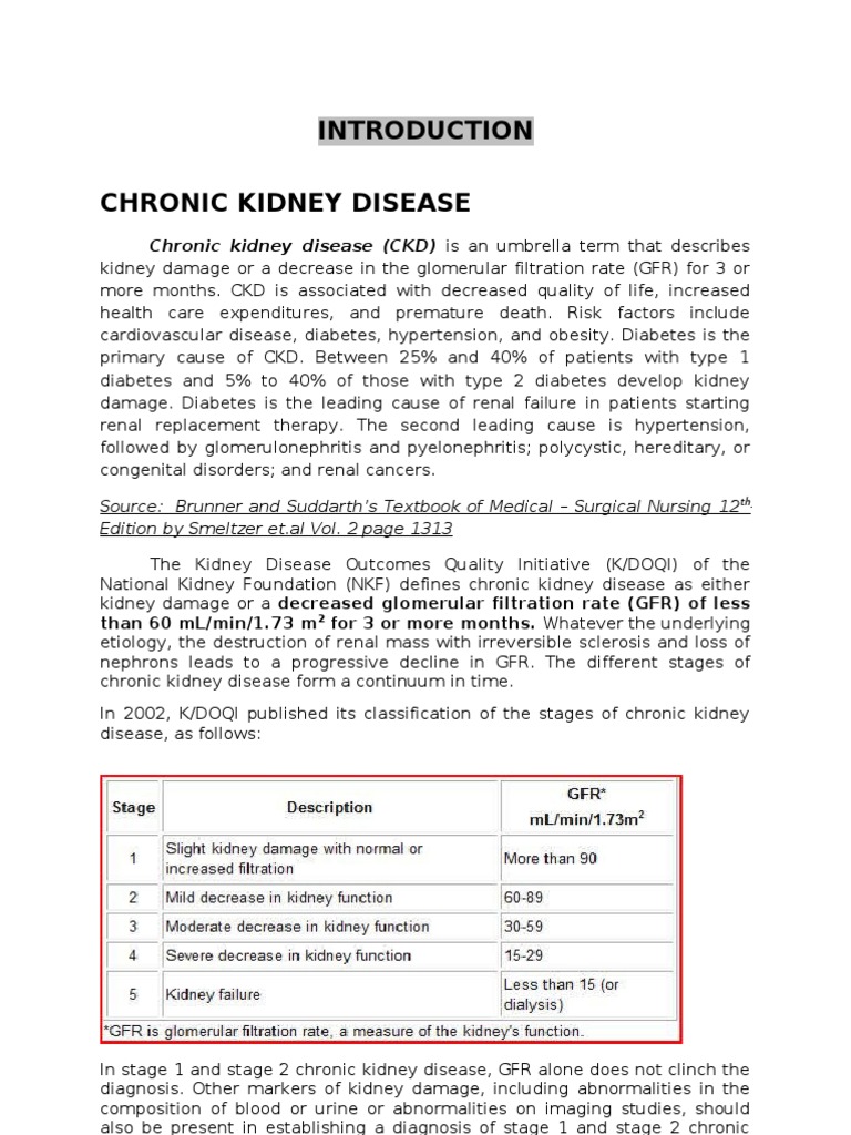 Introduction | Chronic Kidney Disease | Kidney Disease