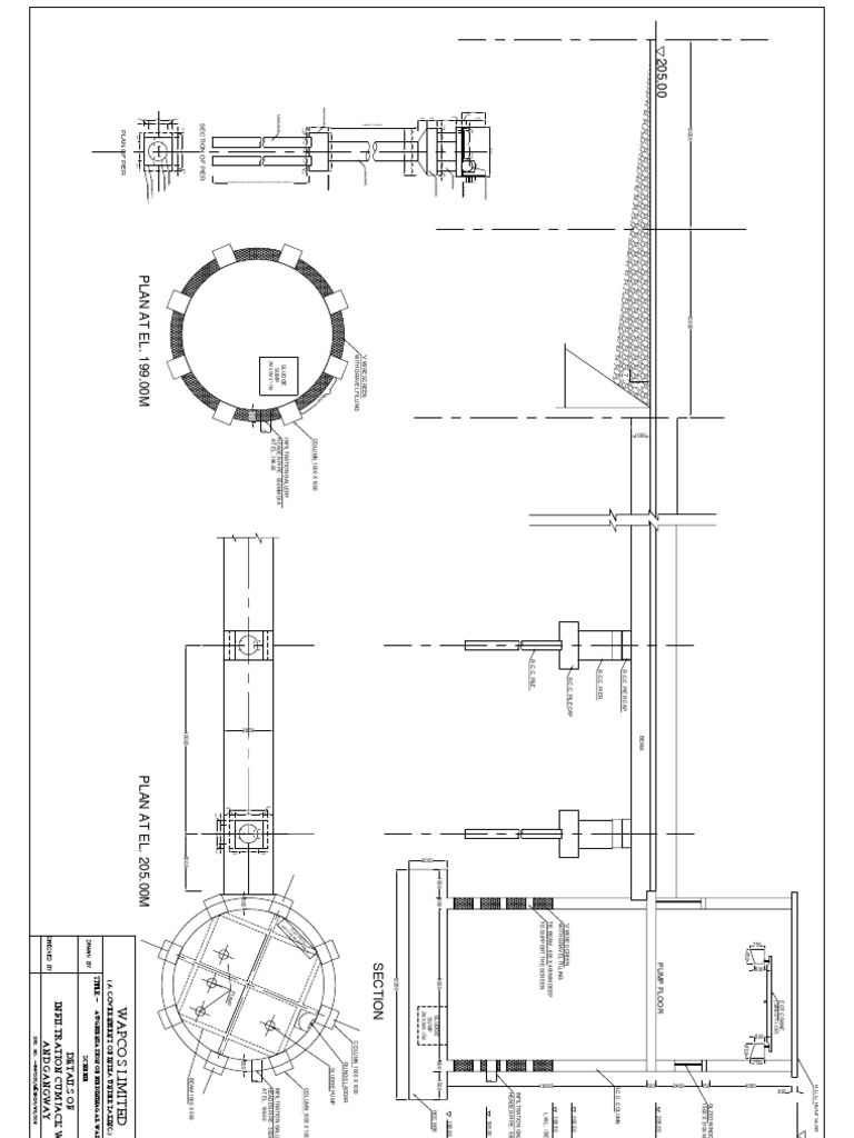 Infiltration Cum Jack Well Design | PDF | Computers