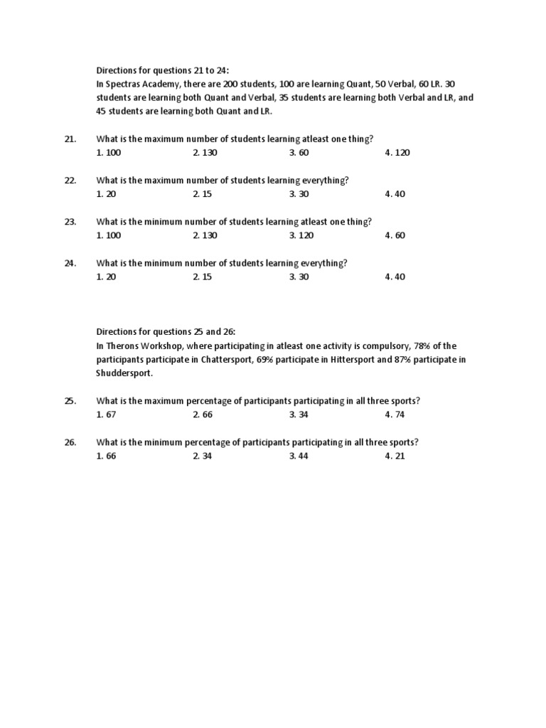 Venn Diagram (Max-Min) | PDF | Applied Mathematics | Teaching Mathematics