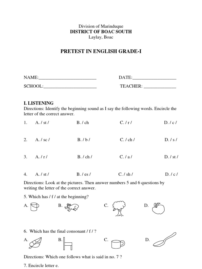 First Periodical Test Grade 1 | PDF | Maize | Ellipsis