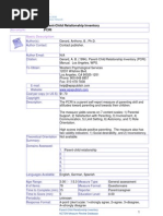 Parent-Child Relationship Inventory (PCRI) | PDF
