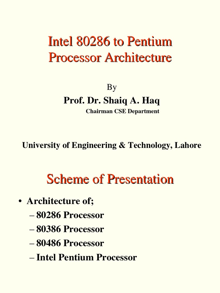 4 Intel 286 to Pentium Architecture | Instruction Set | Central ...