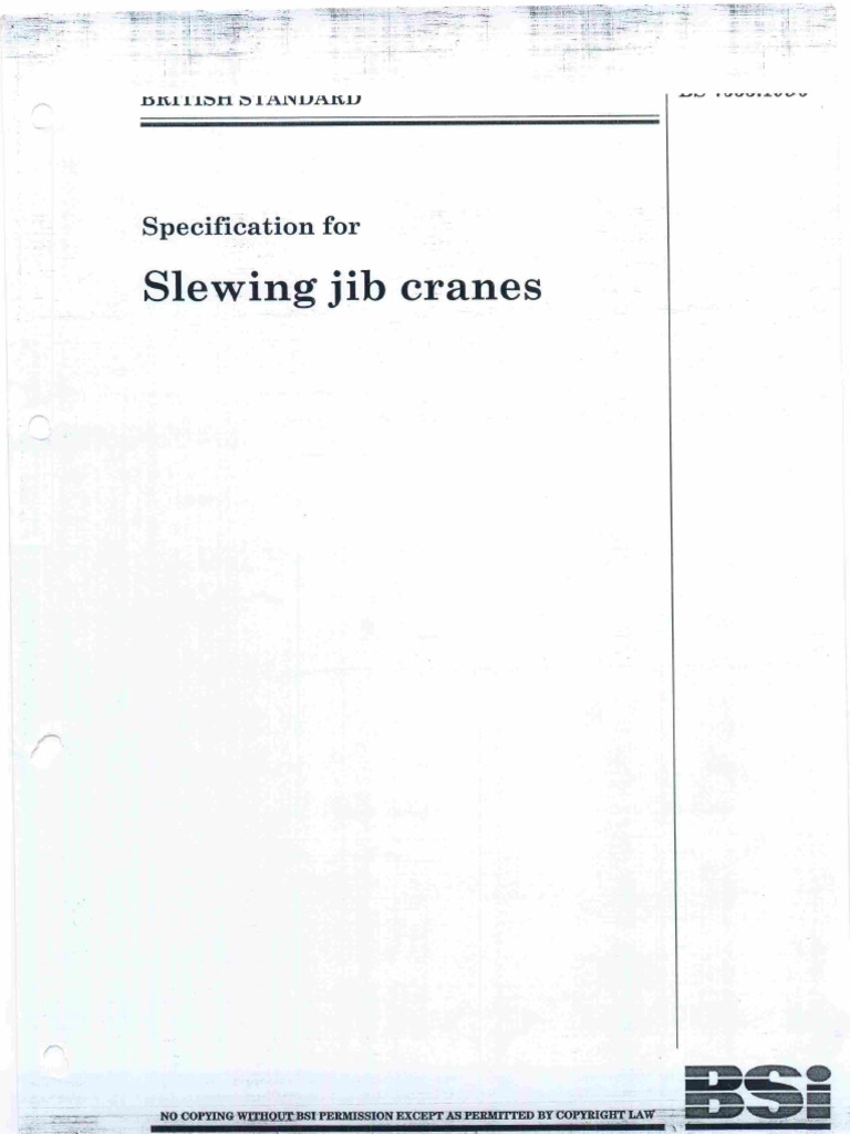 Slew Jib Crane Standards | PDF