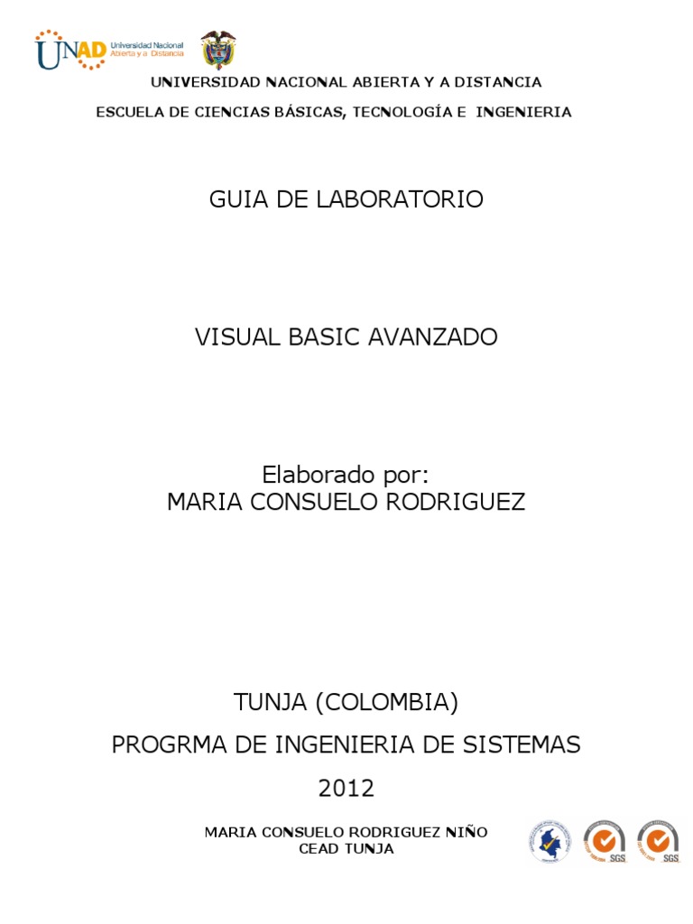Visual Basic Avanzado UNAD - Practica - 1 | PDF | Programa de computadora | Programación