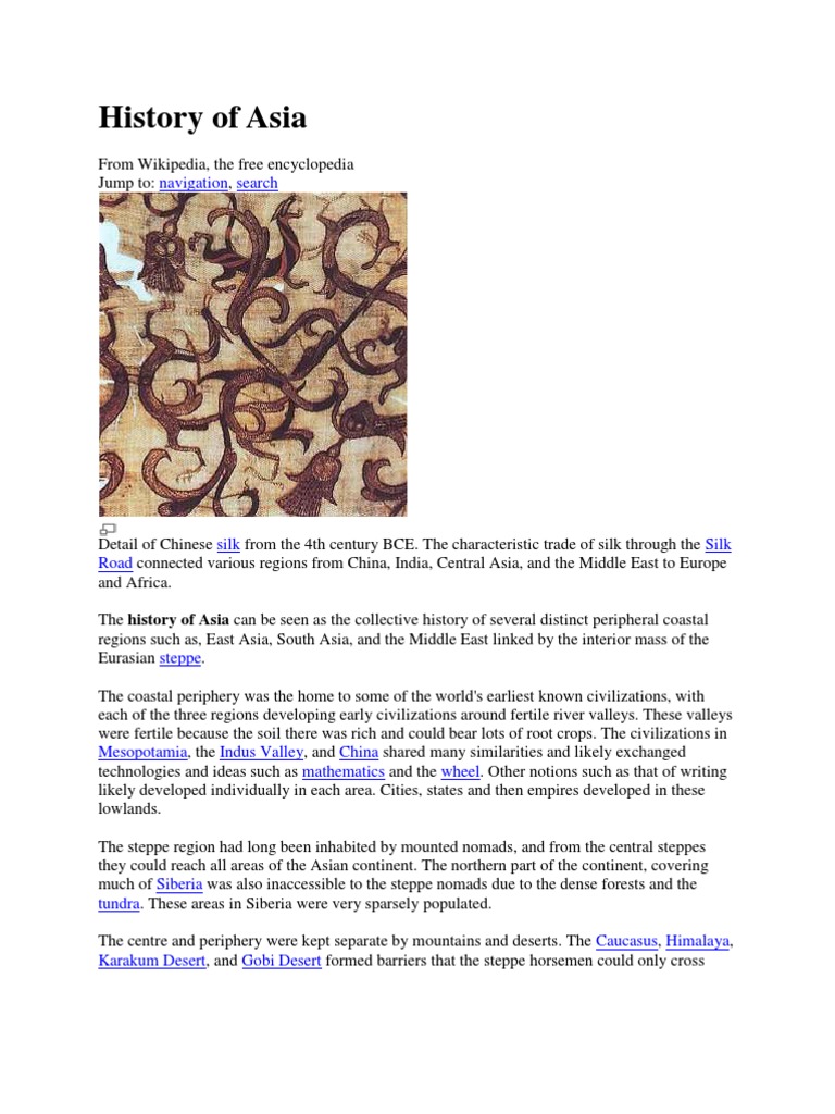 History of Asia | PDF