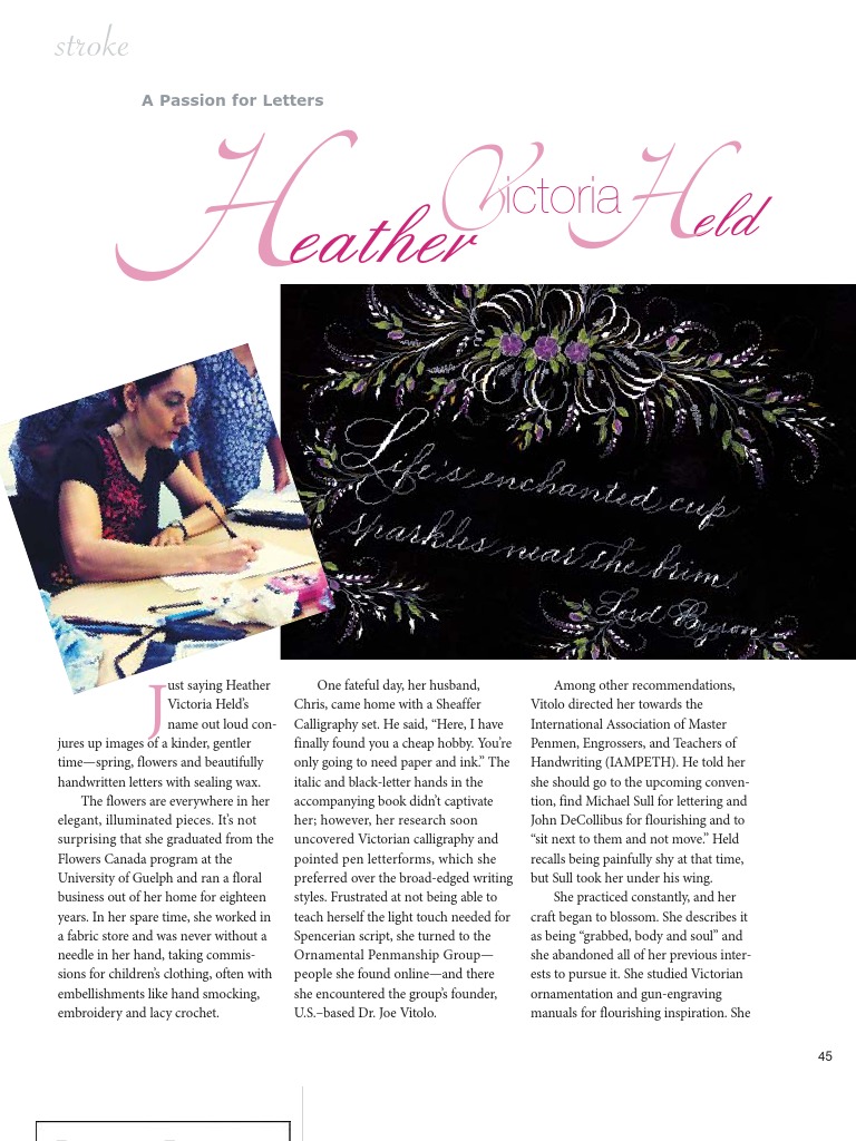 PW 26#5 Basel Heather Held | PDF | Calligraphy | Writing