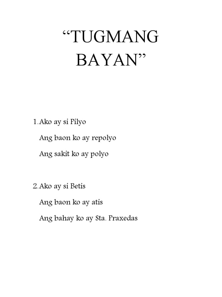 Tugmang Bayan | PDF