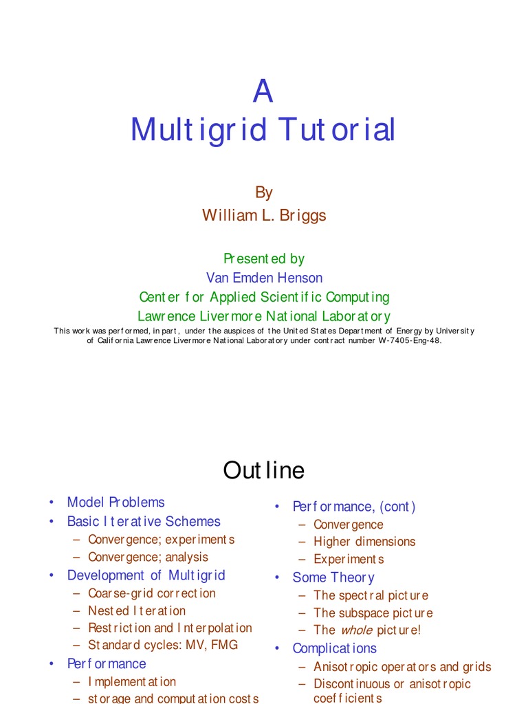 Multigrid Tutorial | PDF