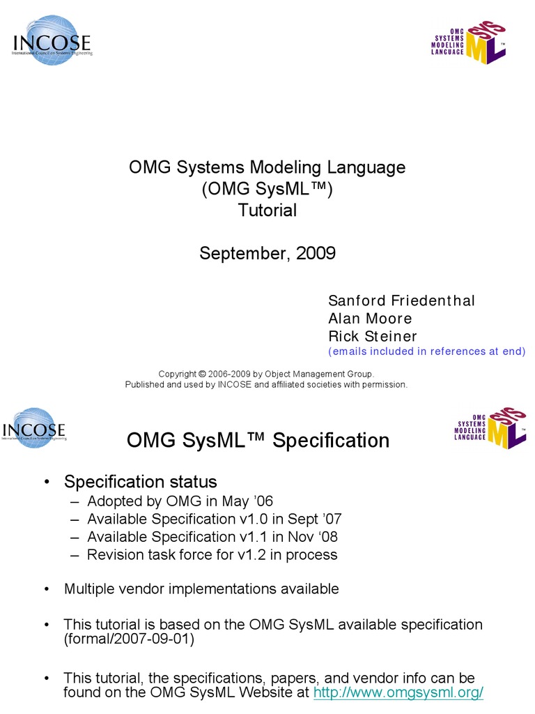 OMG Systems Modeling Language | PDF
