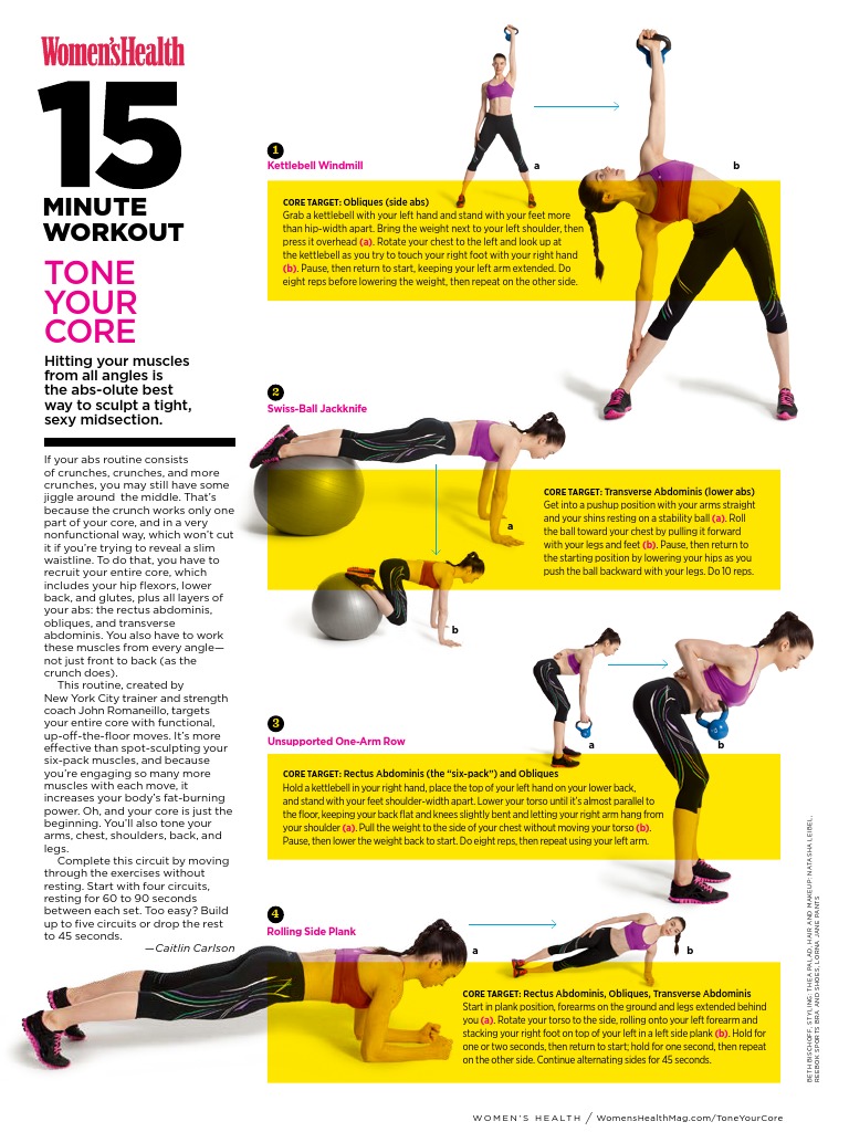 Tone Your Core: Minute Workout | PDF | Human Anatomy | Musculoskeletal ...