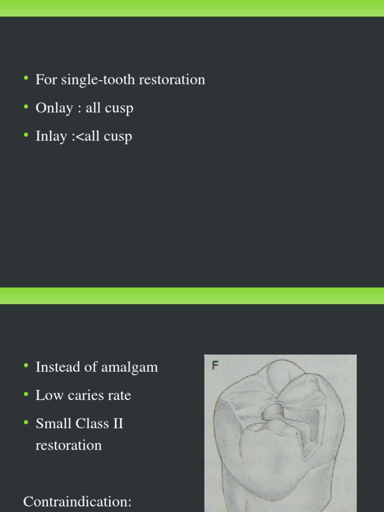 Inlay and Onlay Preparation Guide | PDF | Dentistry Branches | Mouth