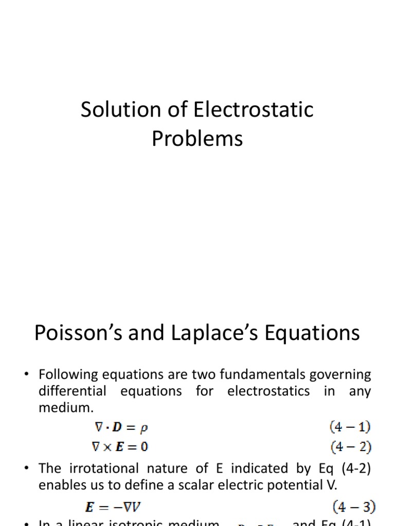 Solution of Electrostatic Problems | PDF | Electrostatics | Electric Charge