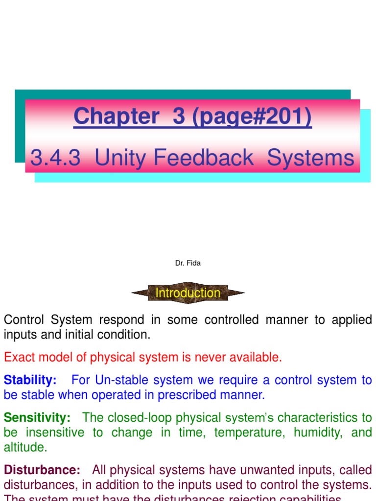 Chapter 3 Unity Feedback Systems | Download Free PDF | Control Theory ...