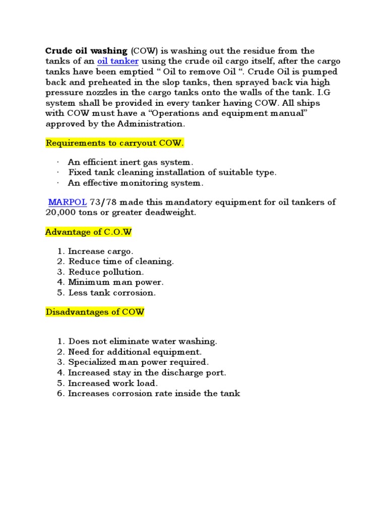 Crude Oil Washing | PDF