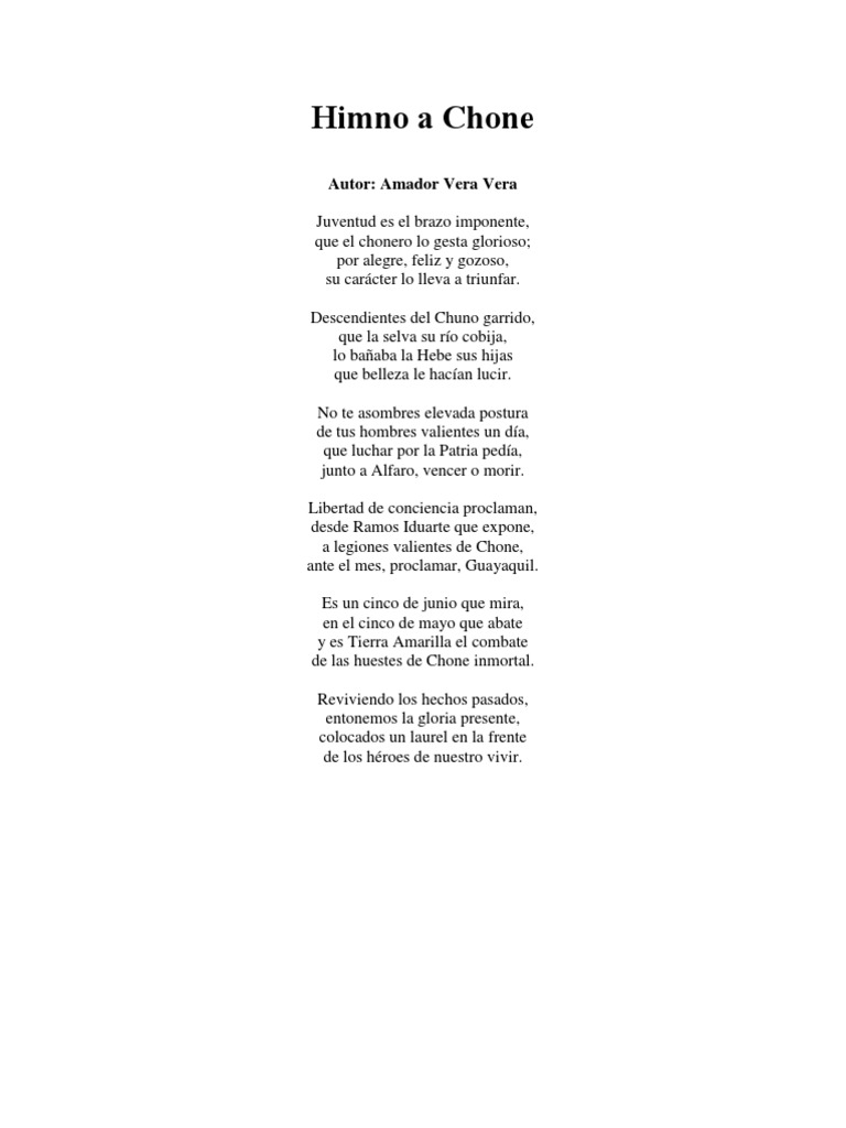 Himno A Chone | PDF