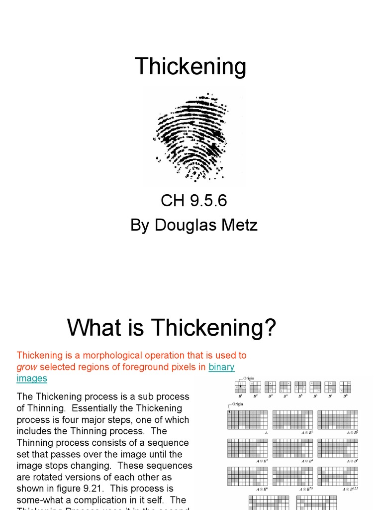 Understanding Thickening in Image Processing | PDF | Computer Vision ...