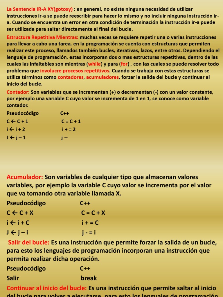 Bucles Anidados | PDF | Lenguaje de programación | Programación de ...