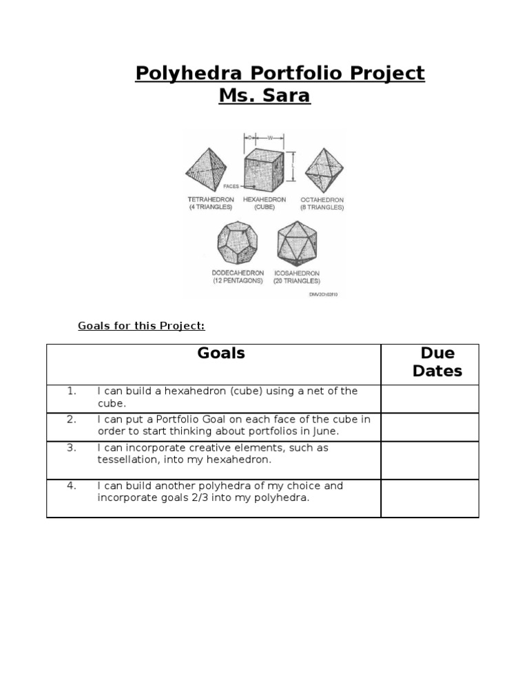 Polyhedra Project for Students | PDF