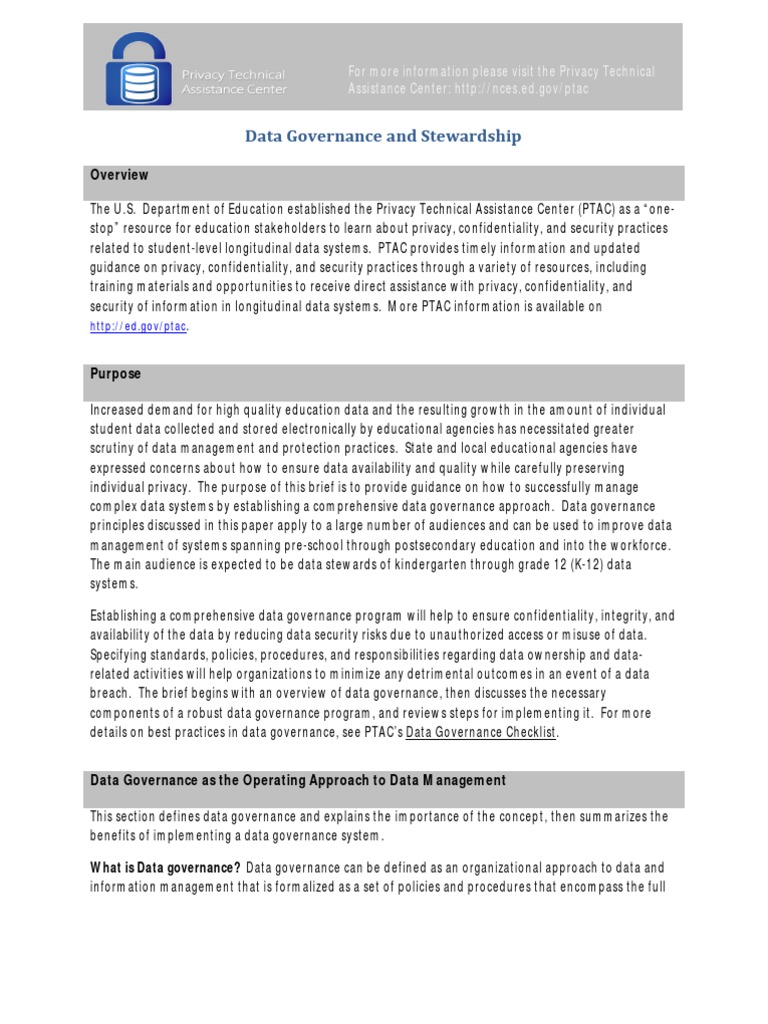Data Governance | PDF | Governance | Threat (Computer)