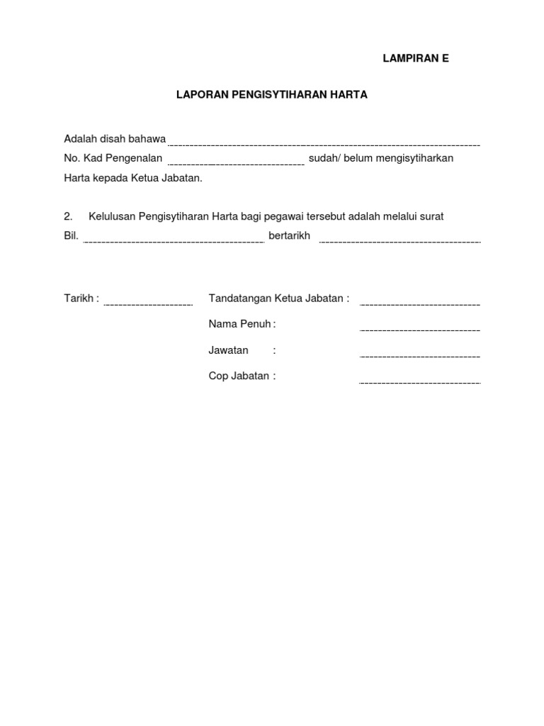 Borang-Borang Kenaikan Pangkat TB Kecemerlangan | PDF