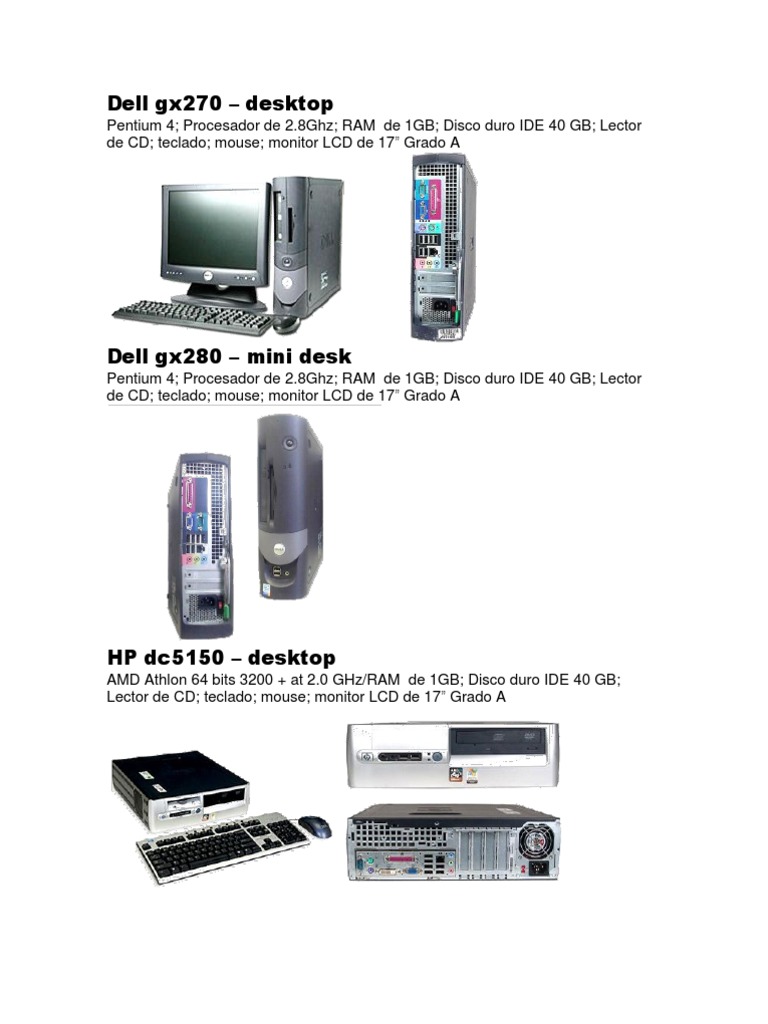 Catalogo de Computadoras | PDF | Informática | Tecnología