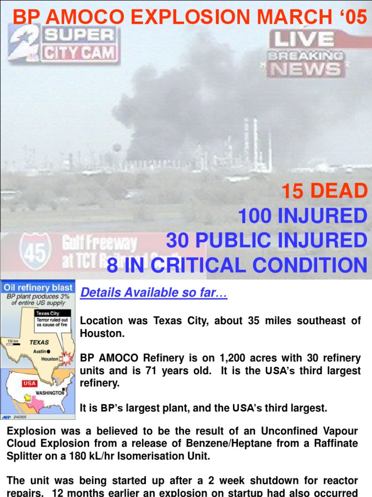 Texas City BP Explosion | PDF | Hazards | Safety