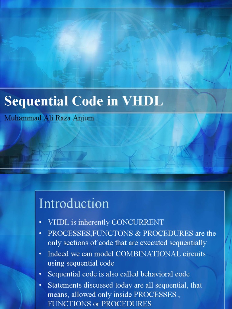 Sequential Code in VHDL | PDF | Control Flow | Vhdl
