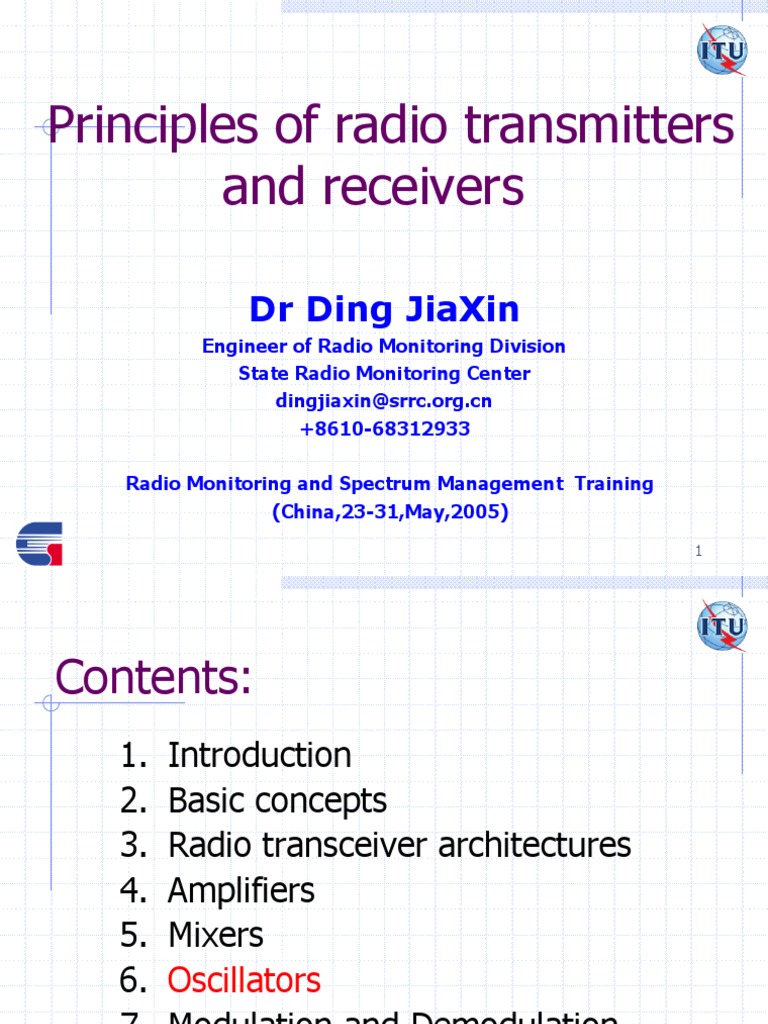 Principles of Radio Transmitters and Receivers 2 | PDF | Modulation ...