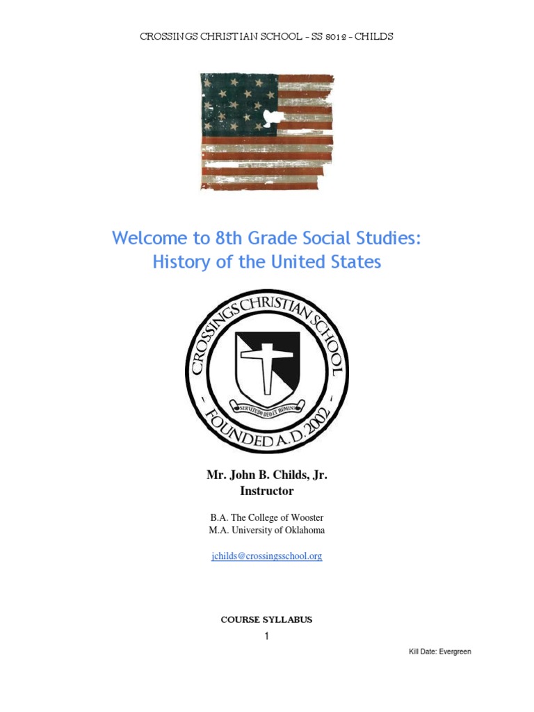 Ushistory 8 Syllabus | PDF | Academic Term | Test (Assessment)