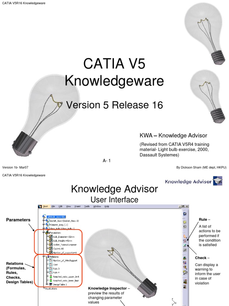 CATIA V5 - Knowledgeware | PDF | Double Click | Icon (Computing)