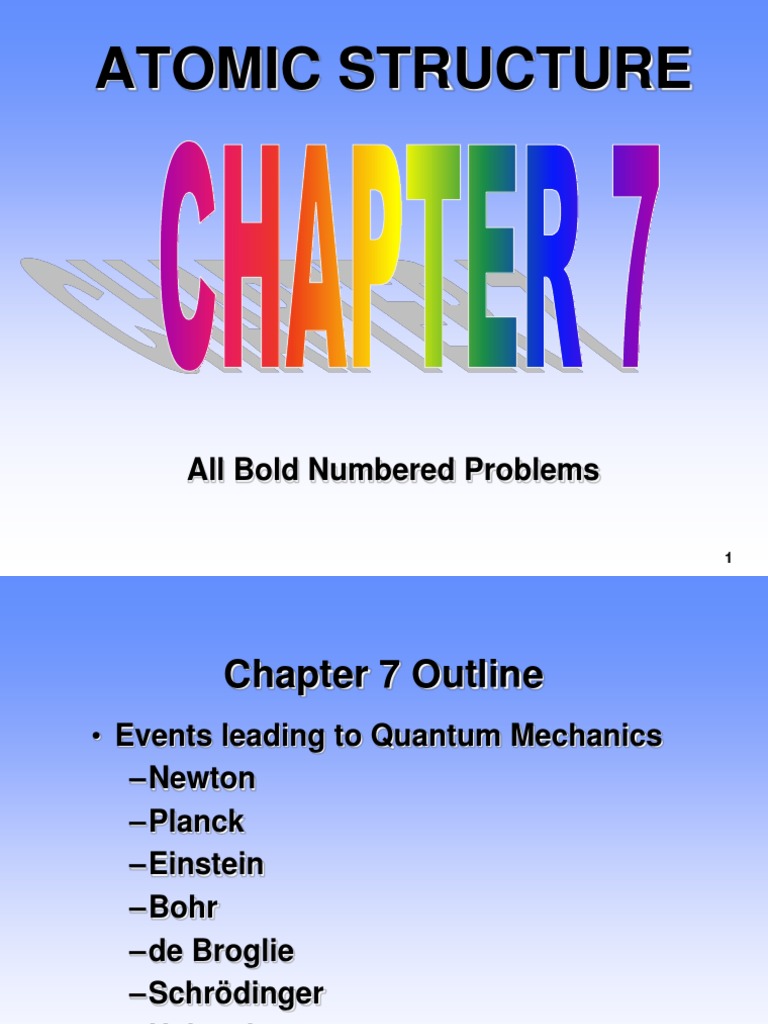 8-Ch7 (Struktur Atom) | PDF | Atomic Orbital | Schrödinger Equation