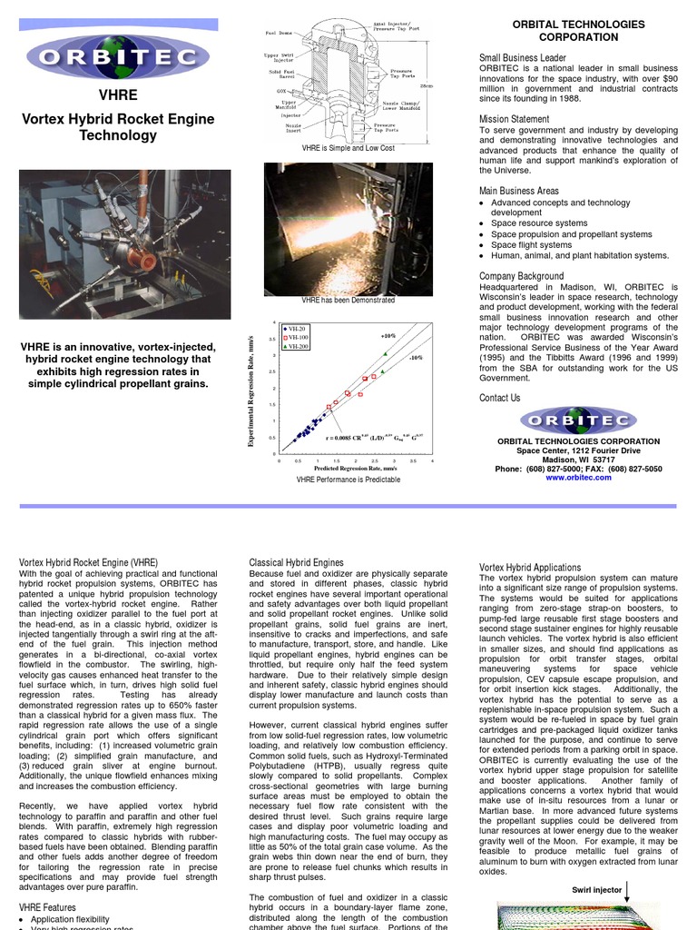 Vortex Hybrid Rocket Tech Unveiled | PDF | Rocket Propellant ...