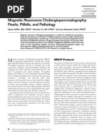 MRCP Imaging Protocol and Guidelines | PDF | Gallbladder | Pancreas