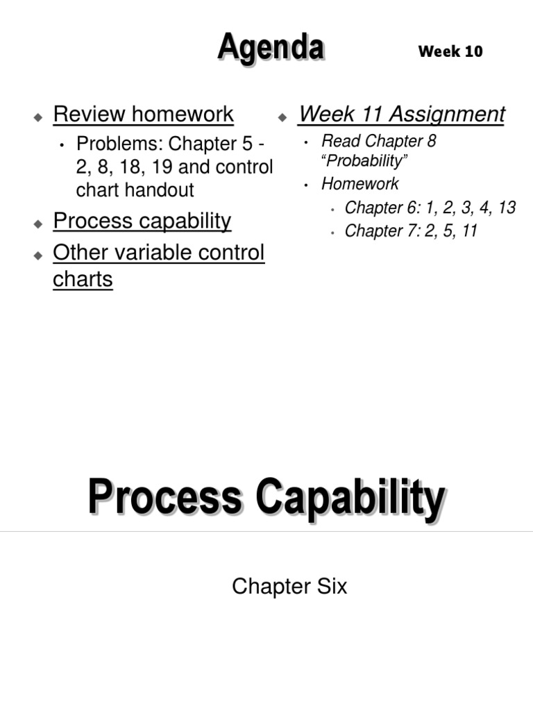 Ch06 Process Capability | PDF | Standard Deviation | Sampling (Statistics)