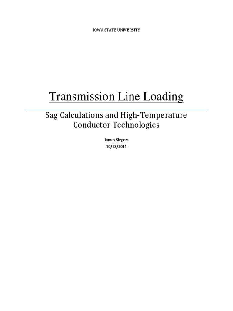 Analysis of Transmission Line Loading and High Temperature Conductor ...
